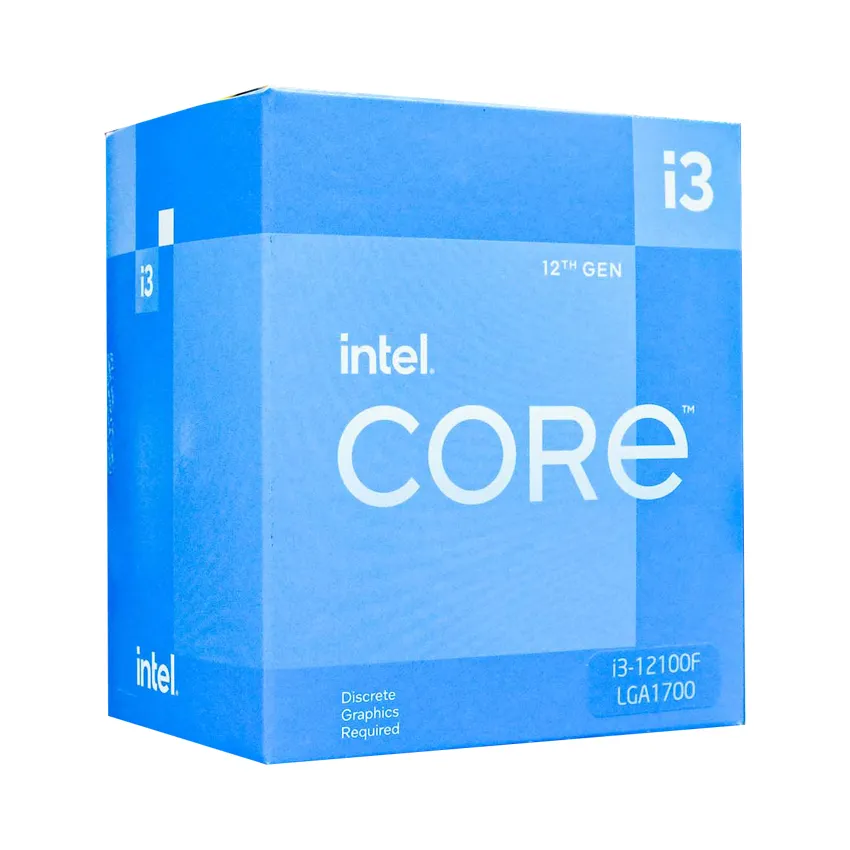 CPU Intel Core i3-12100F (3.3GHz turbo up to 4.3GHz, 4 nhân 8 luồng ...