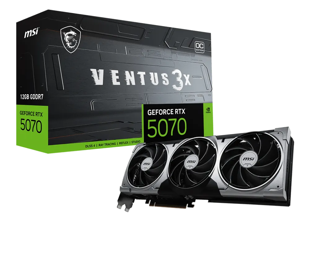 Card màn hình MSI GeForce RTX 5070 12G VENTUS 3X OC - Ziczac Computer