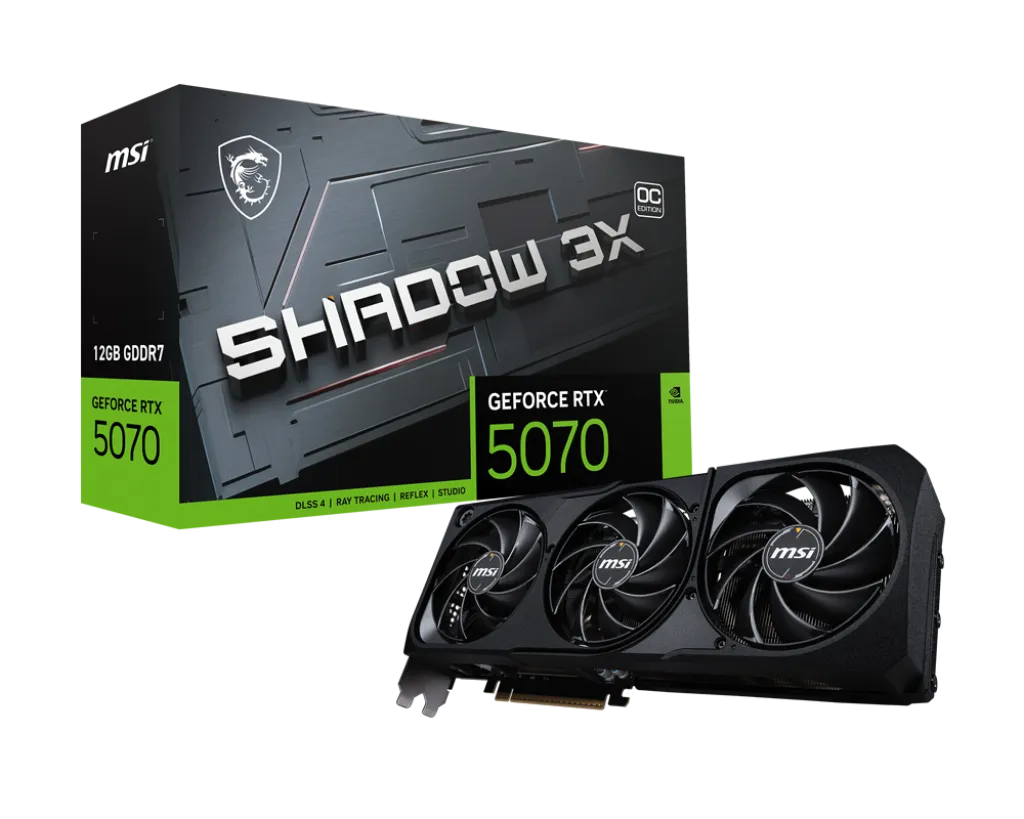 Card màn hình MSI GeForce RTX 5070 12G SHADOW 3X OC - Ziczac Computer